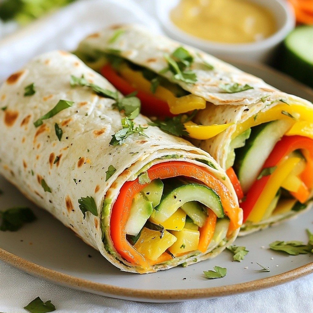 Zesty Healthy Lemon Ginger Veggie Wrap Recipe - Recipe Website
