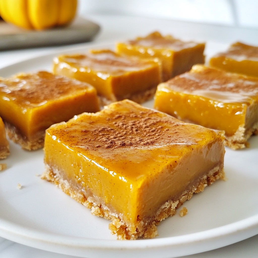 Vegan Pumpkin Pie Bars Delightful Fall Treat - Recipe Website